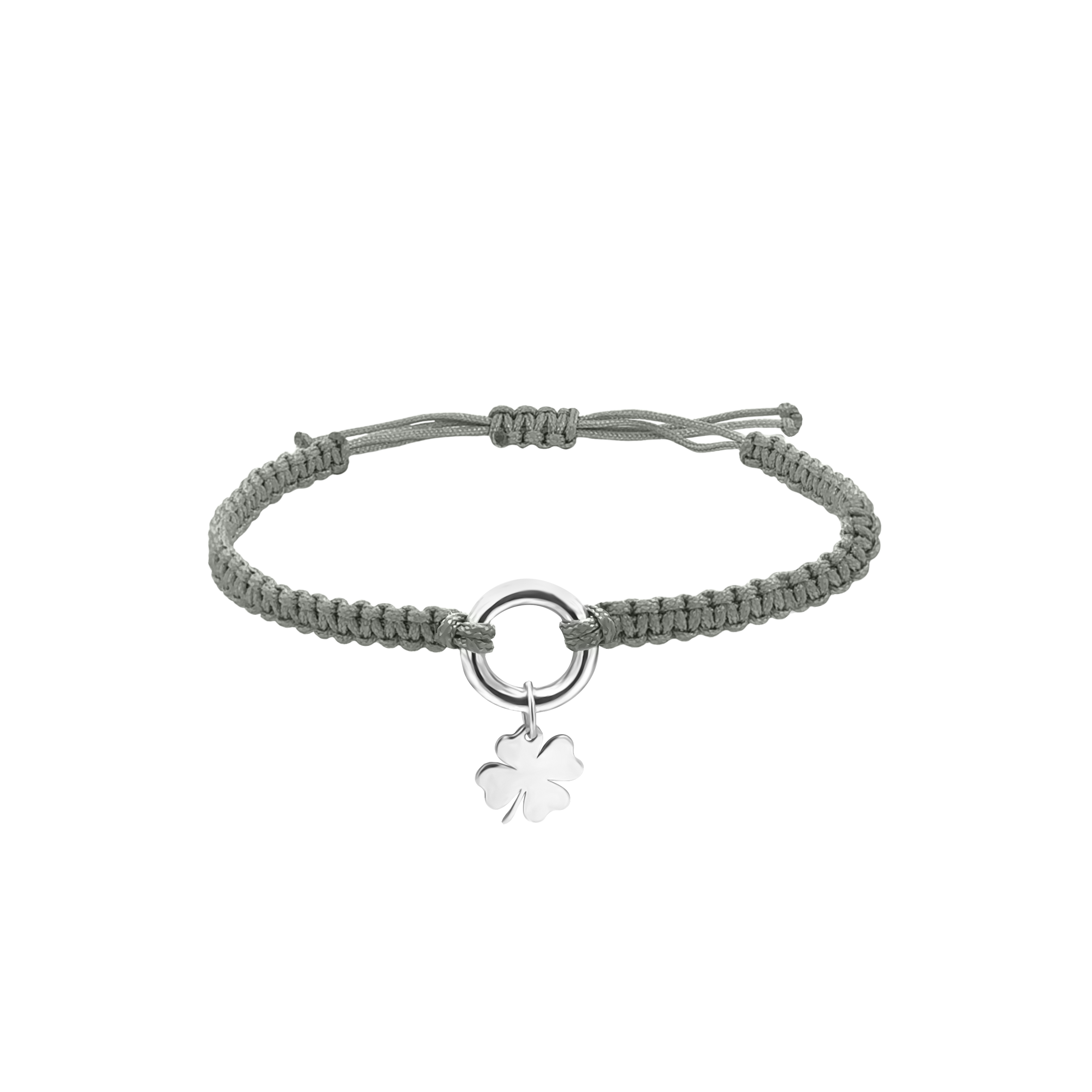 Makramé Kontúr Kör Lógós Lóhere Ezüst 925 Karkötő | GRAV Handmade Ékszer